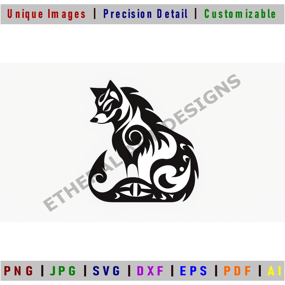 Artic Fox SVG Artic Fox DXF Inuit Art Alaskan Native Art Cricut Cut ...
