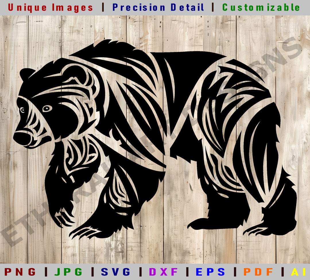 Inuit Tribal Bear SVG | Alaskan Native Art, Cricut Cut File (digital ...