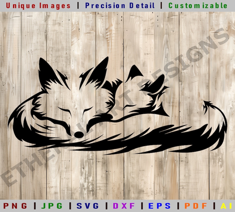 Baby Fox SVG Baby Fox DXF Inuit Art Alaskan Native Art Cricut Cut File ...