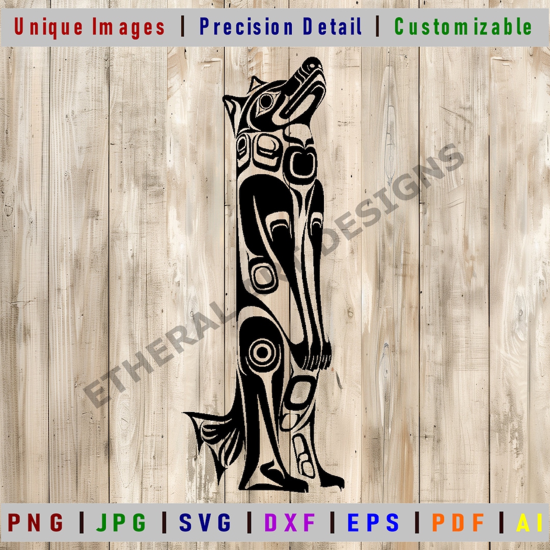 Totem SVG, Haida Totem SVG, Totem Art, Cut File for Cricut, CNC, Vinyl ...