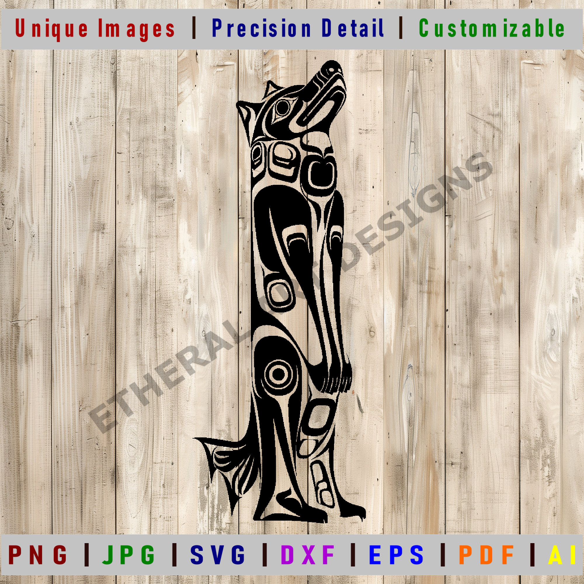 Totem SVG, Haida Totem SVG, Totem Art, Cut File for Cricut, CNC, Vinyl ...
