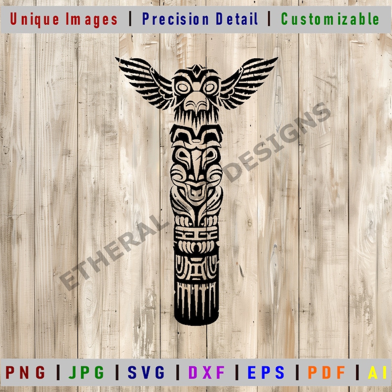 Totem SVG, Haida Totem SVG, Totem Art, Cut File for Cricut, CNC, Vinyl ...