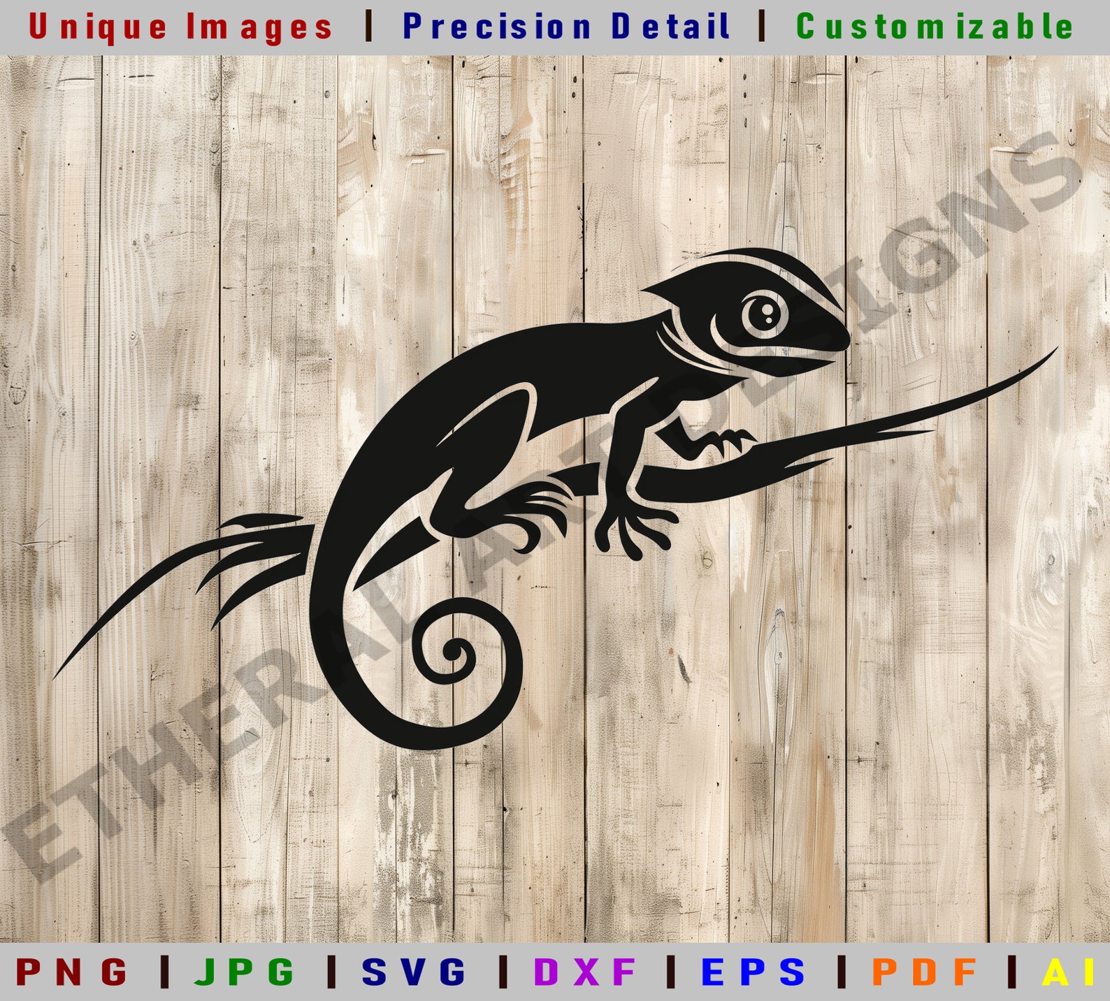 Chameleon SVG | Alaskan Canadian Native Art | Cricut Cut File | CNC DXF ...