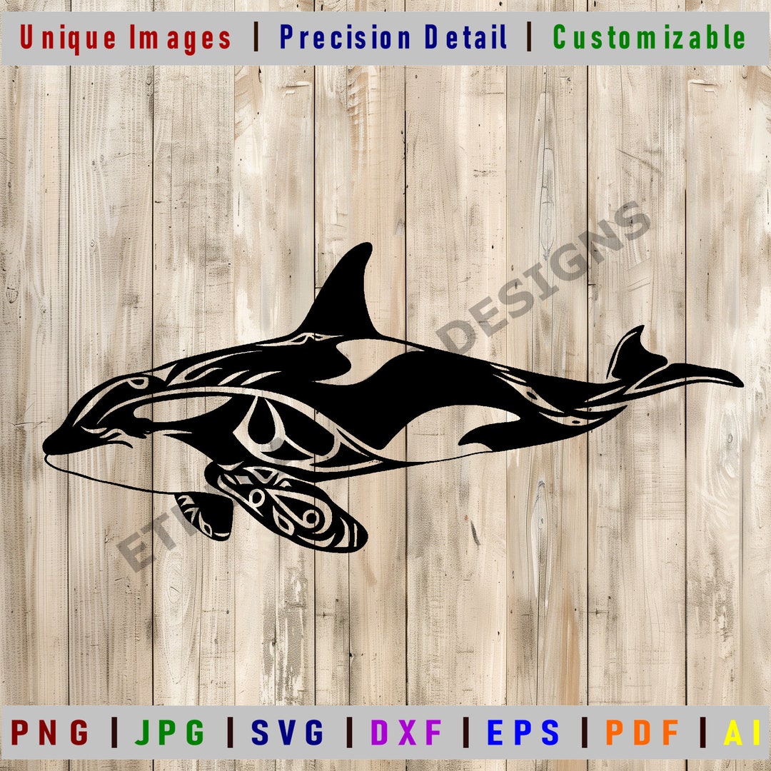 Orca SVG | Canadian Native Art | Alaskan Native Art | Cricut Cut File ...