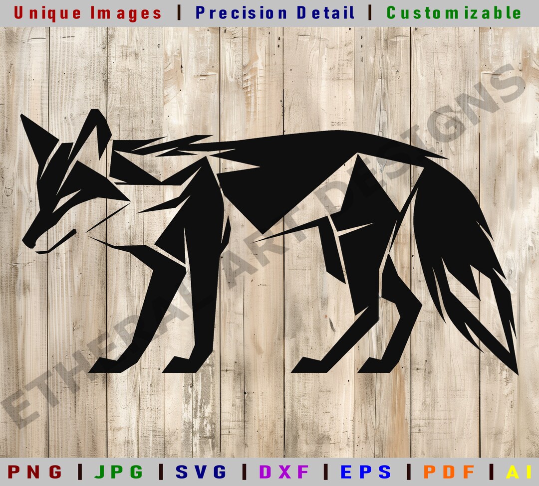 Geometric Wolf SVG Alaskan Canadian Native Art Cricut Cut File CNC DXF ...