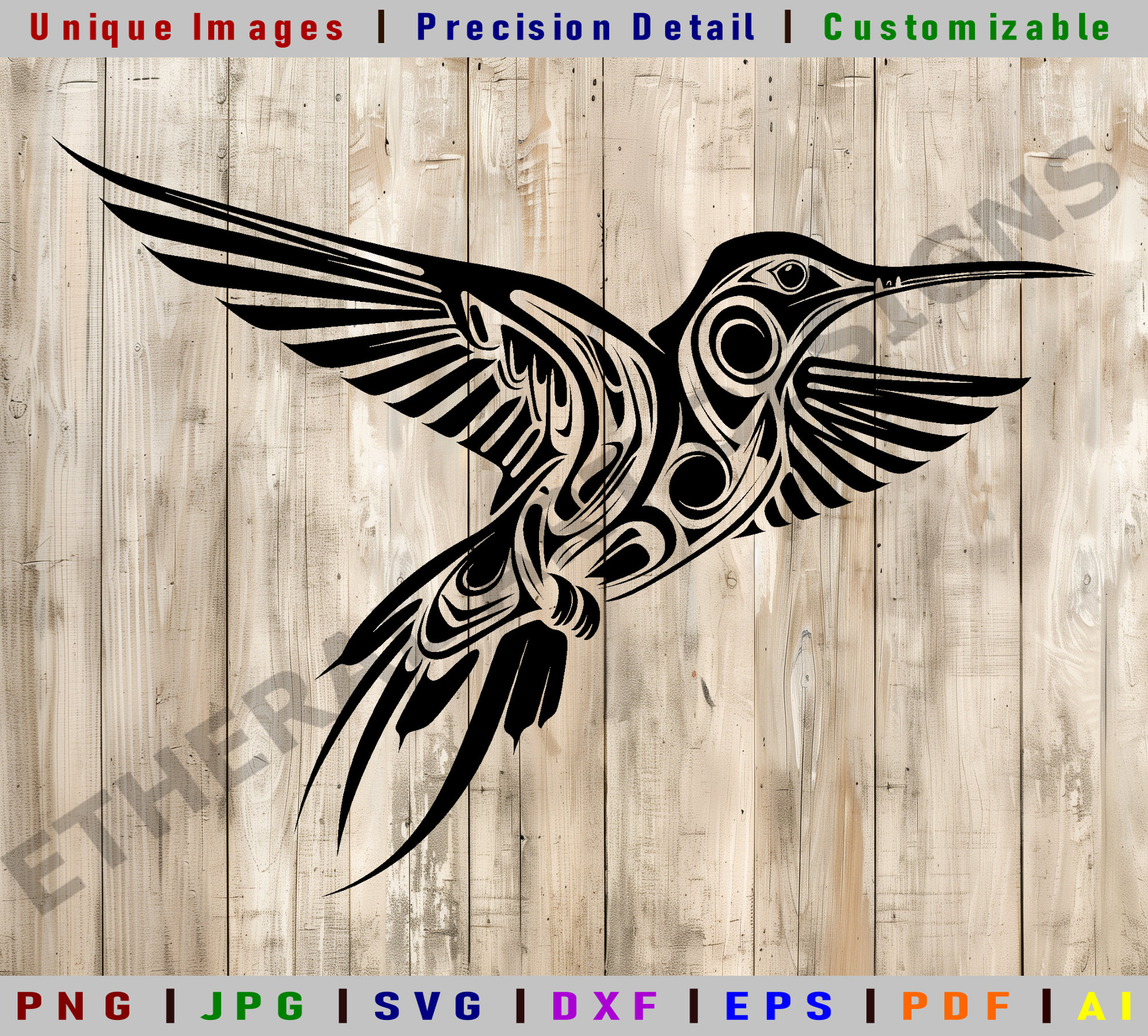 Hummingbird SVG | Canadian Native Art | Alaskan Native Art | Cricut Cut ...