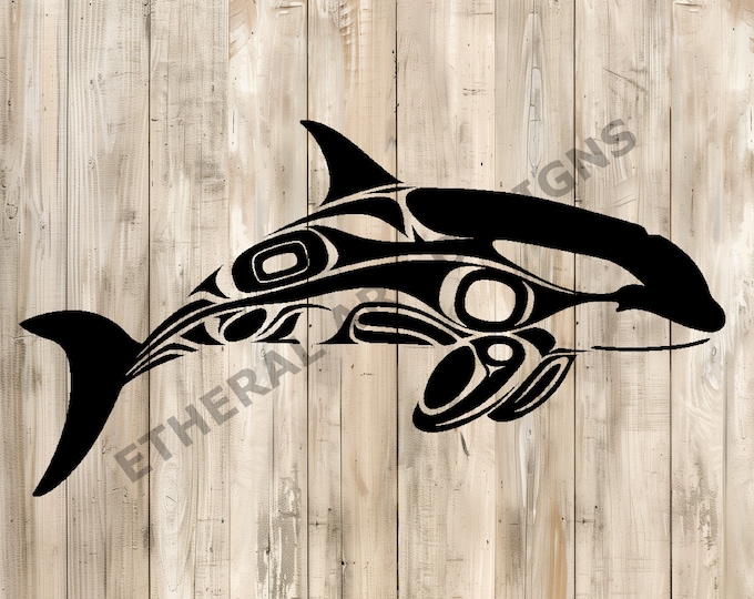 Orca SVG Canadian Native Art Alaskan Native Art Cricut Cut File Orca ...