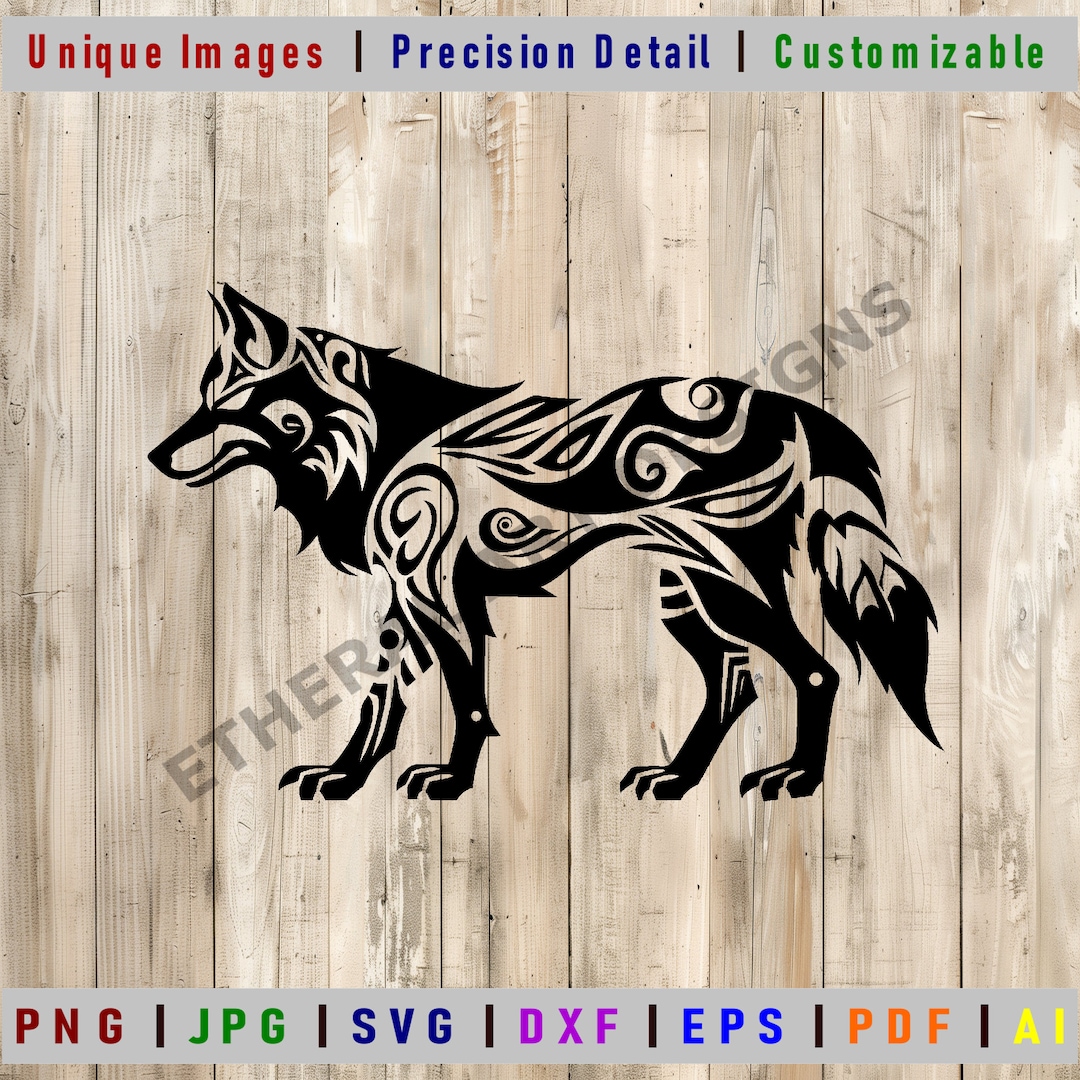 Wolf SVG | Canadian Native Art | Alaskan Native Art | Cricut Cut File ...
