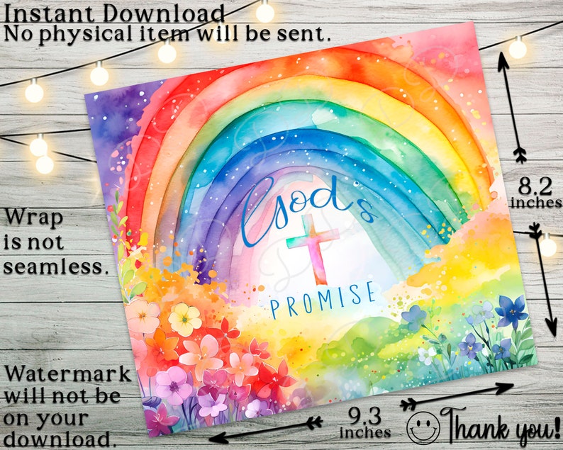 God's Promise Rainbow Tumbler Wrap, God's Rainbow Covenant, God's ...