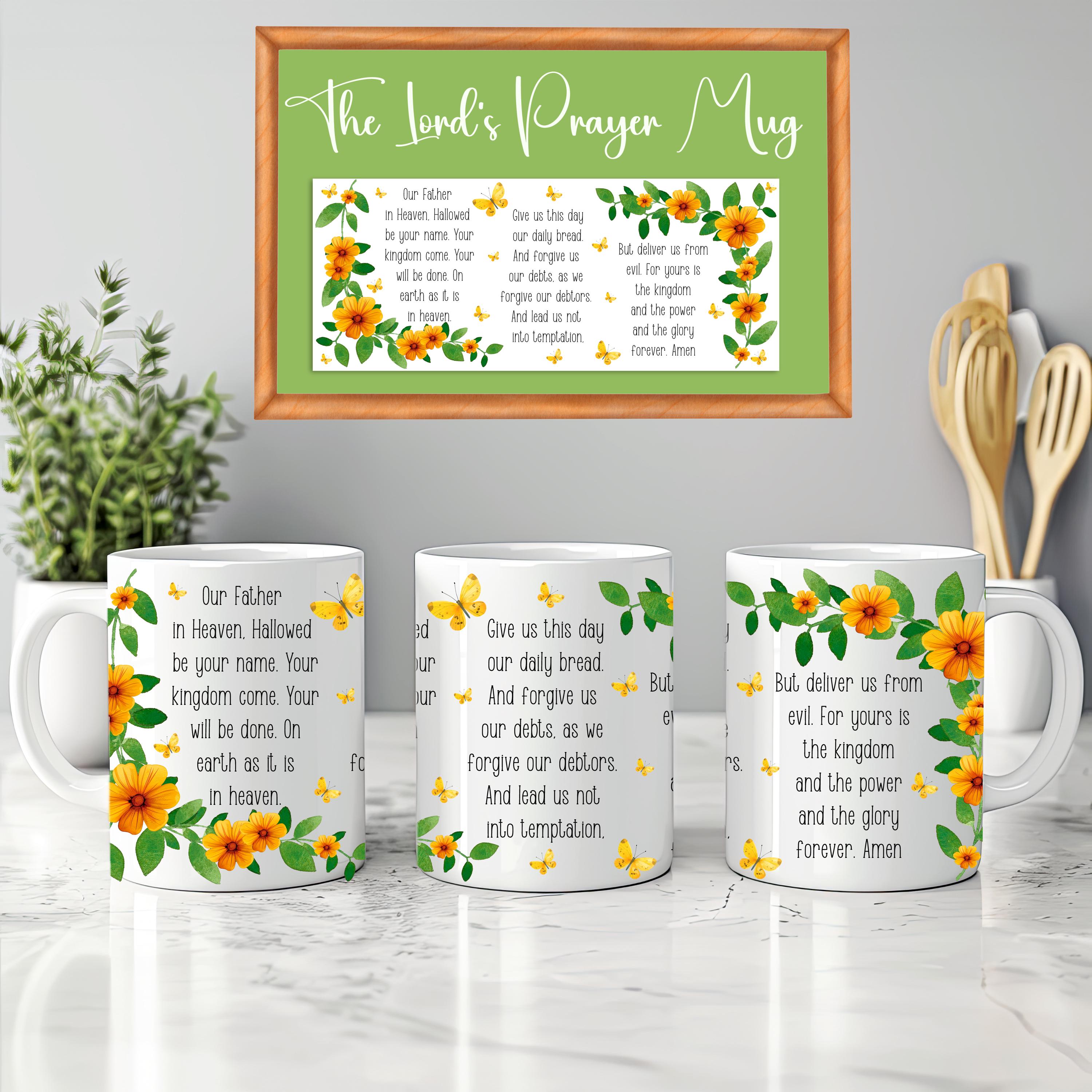 Religious Mug Wrap, the Lords Prayer, Our Father Who Art in Heaven ...