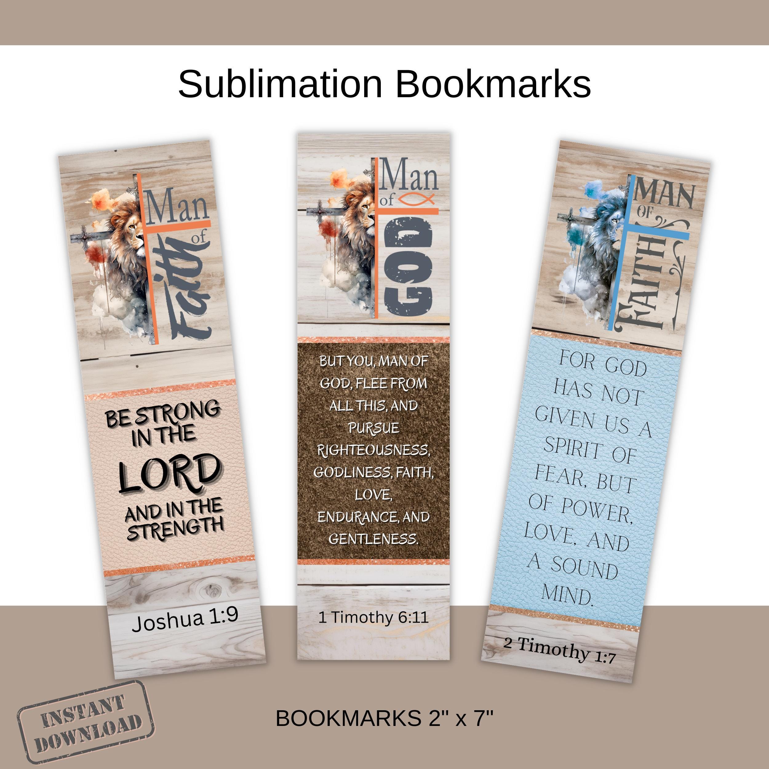 Man of Faith Bookmarks, Christian Gift for Men, Digital Printable PNG ...