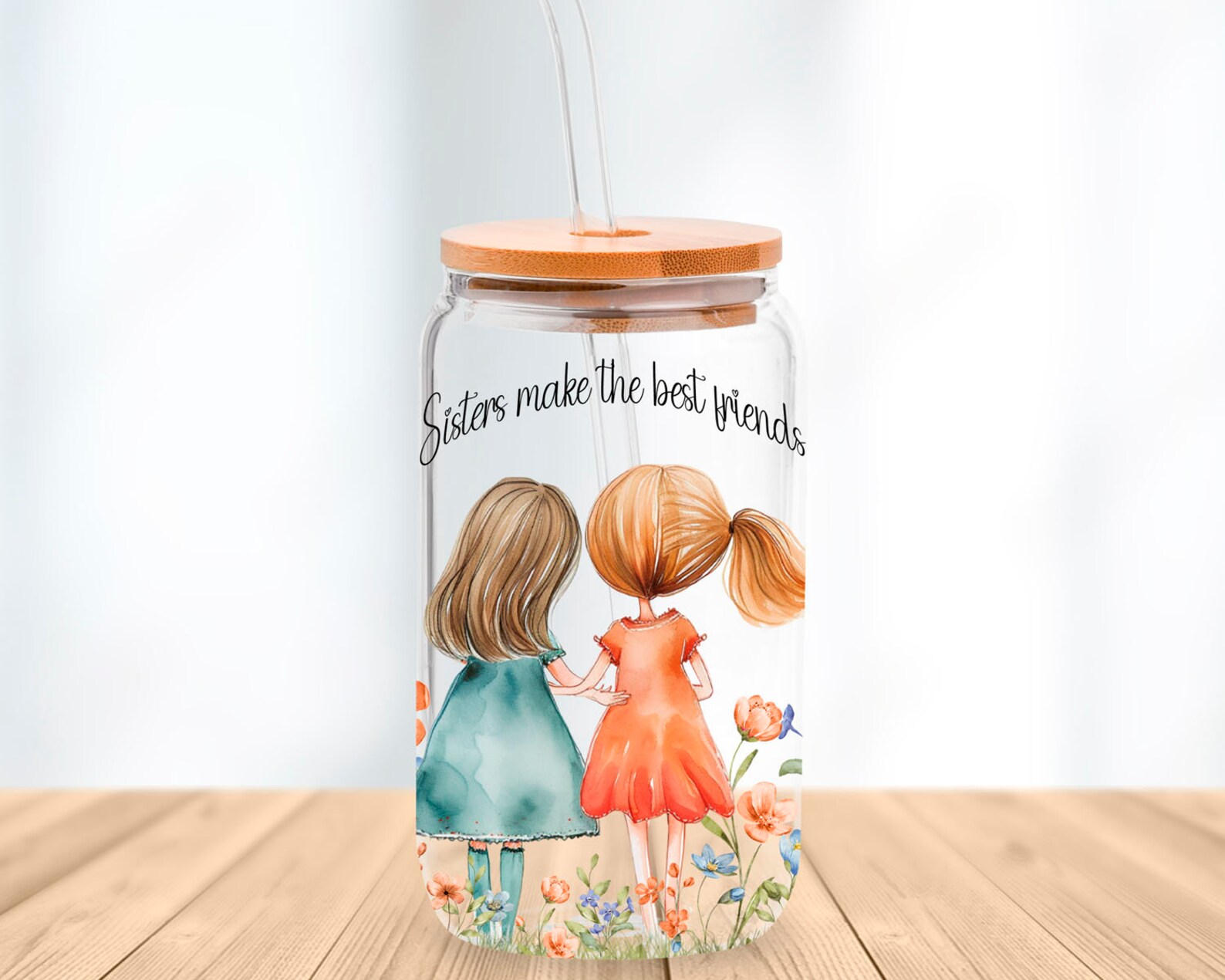 Sister Glass Can Wrap, Glass Can Wrap, Sisters Make the Best Friends ...