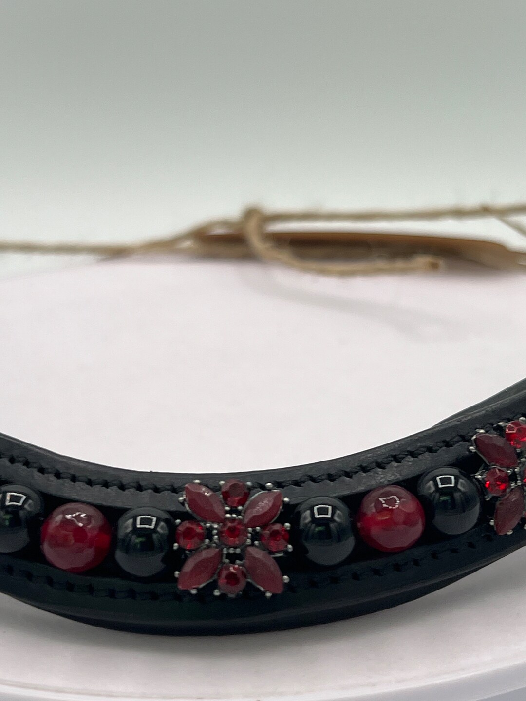 Ruby, Onyx and Swarovski Crystal Browband - Etsy