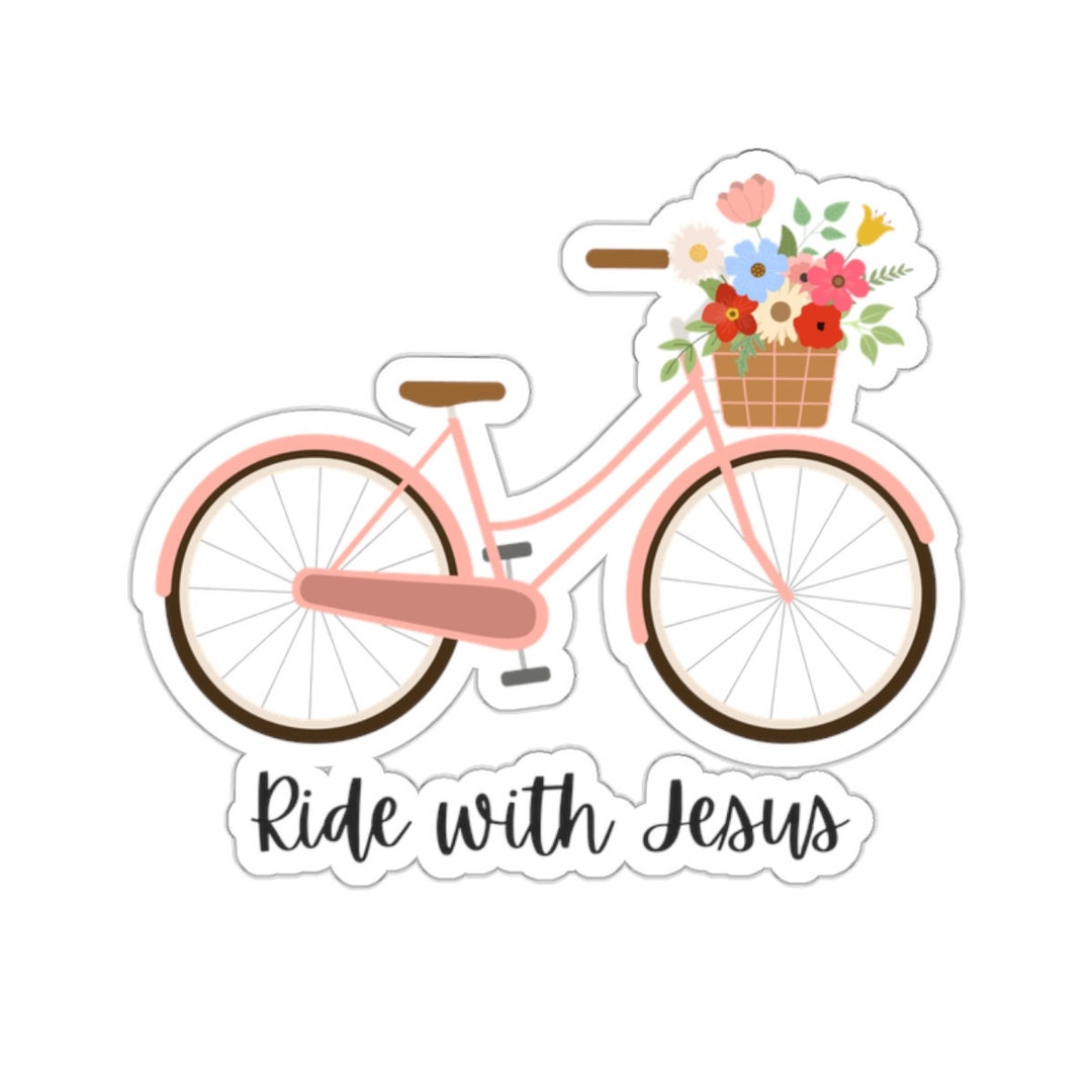 Christian Faith Sticker Bicycle Jesus Sticker for Bible Journaling ...