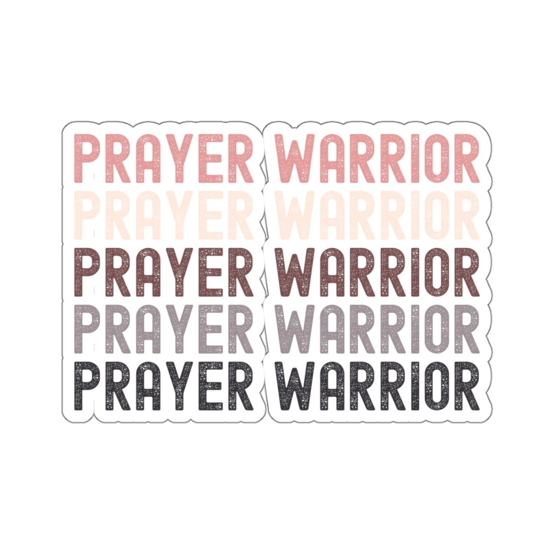 Christian Faith Sticker Prayer Warrior Jesus Sticker for Bible ...