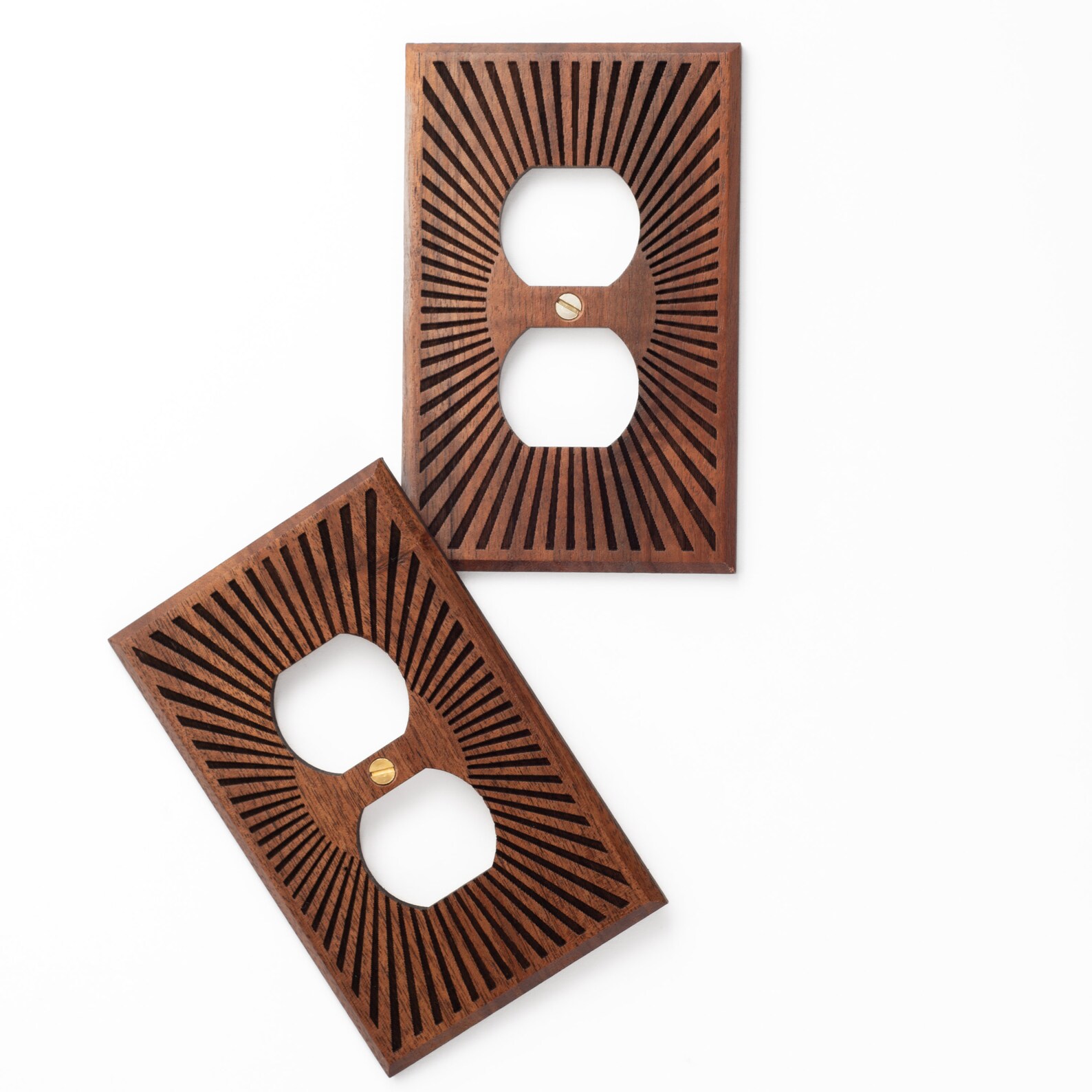 3 Pack Wood Light Switch Plate Cover for Outlets and Plugs in Your Mid ...