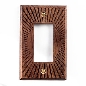 Customizable Walnut Light Switch Plate Cover for Wall Art Natural Wood ...