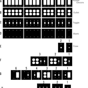 Customizable Walnut Light Switch Plate Cover for Wall Art Natural Wood ...