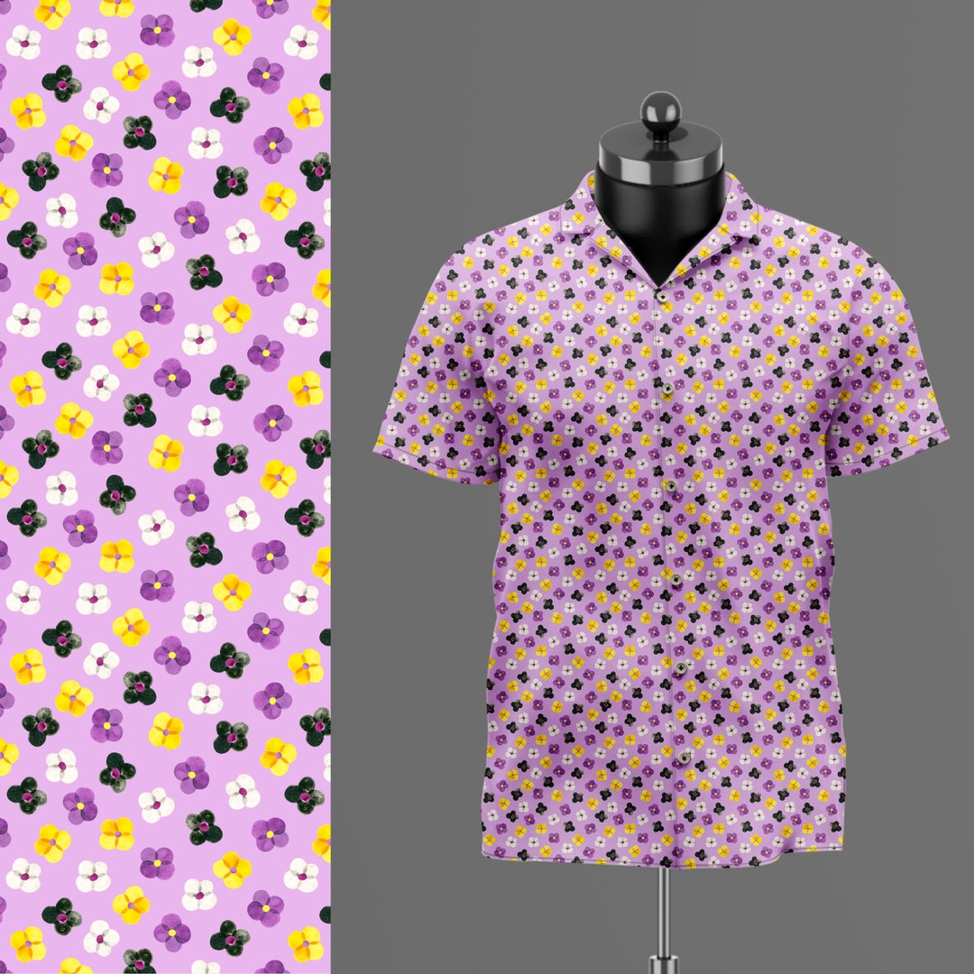 Nonbinary Pride Dark Colorful LGBT Floral Shirt Casual Vacation Button ...