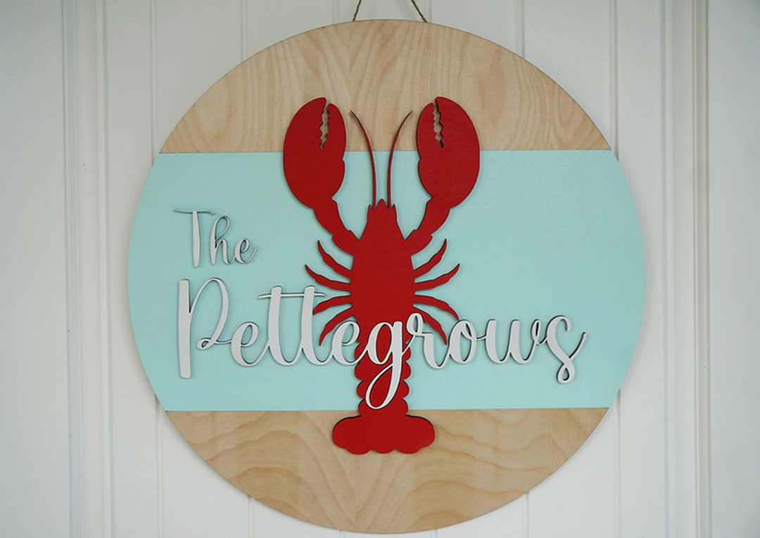 Maine Squeeze | Custom Wood Door Sign, Personalized Door Sign, Front ...