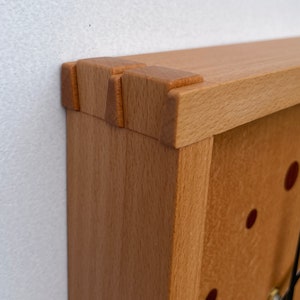 European Beech Wall Clock With Beech Veneer Inlaid With Bloodwood. - Etsy