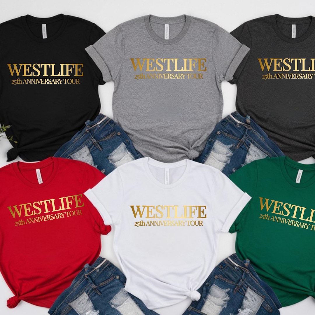 Westlife 25th Anniversay Tour Merch Boy Band Tour Tshirt Hoodie ...