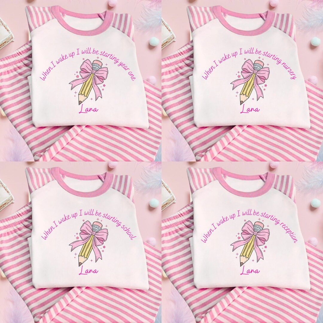 Starting School Pjs | When I Wake up Primary 1 Pjs | Primary 1 Era Pjs ...