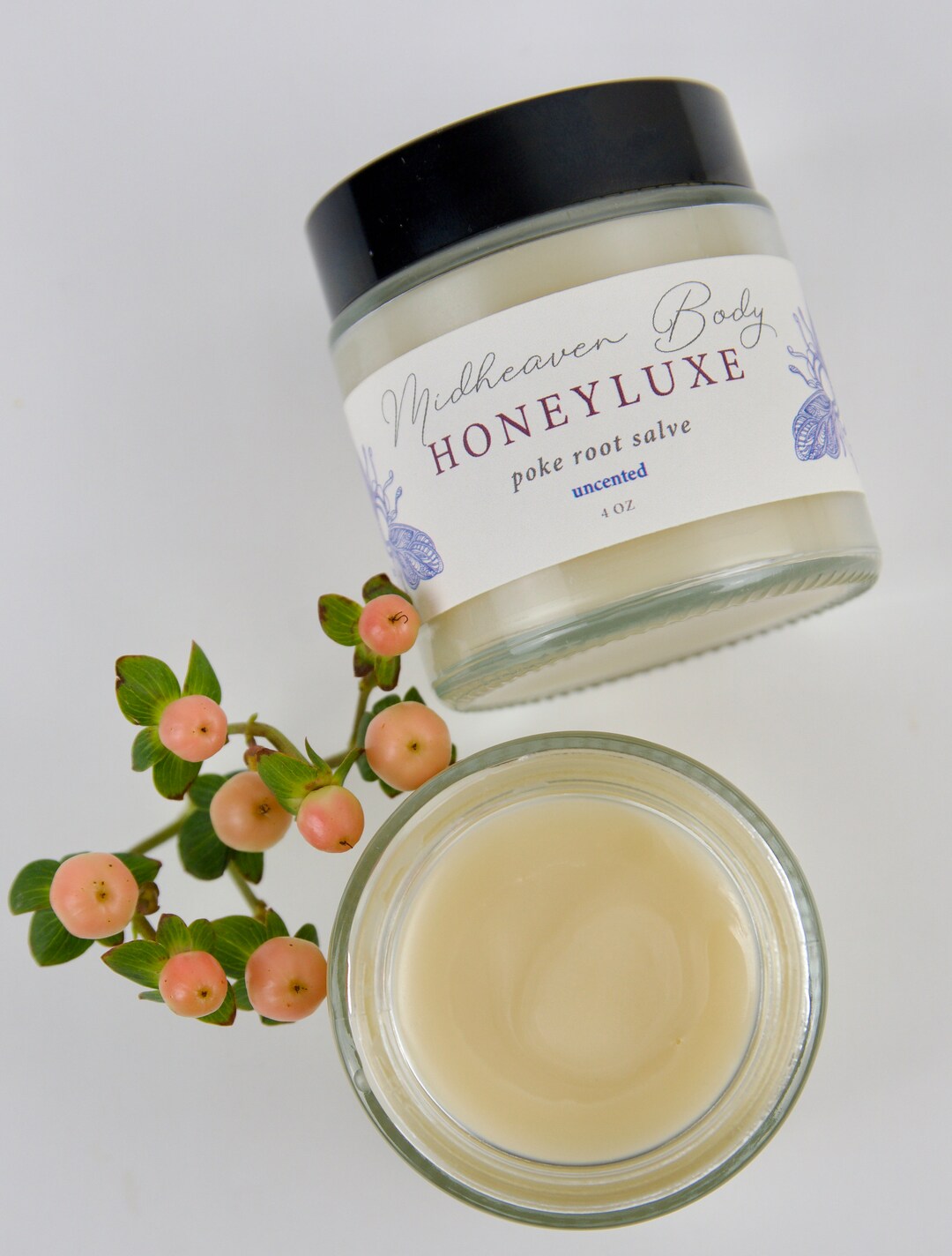 Poke Root Salve: Organic Thistle Oil Herbal Balm (4 Oz Glass Jar ...