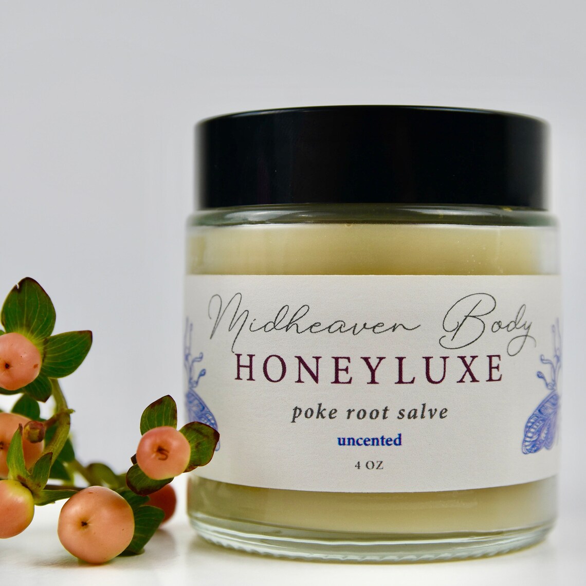 Poke Root Salve: Organic Thistle Oil Herbal Balm (4 Oz Glass Jar ...