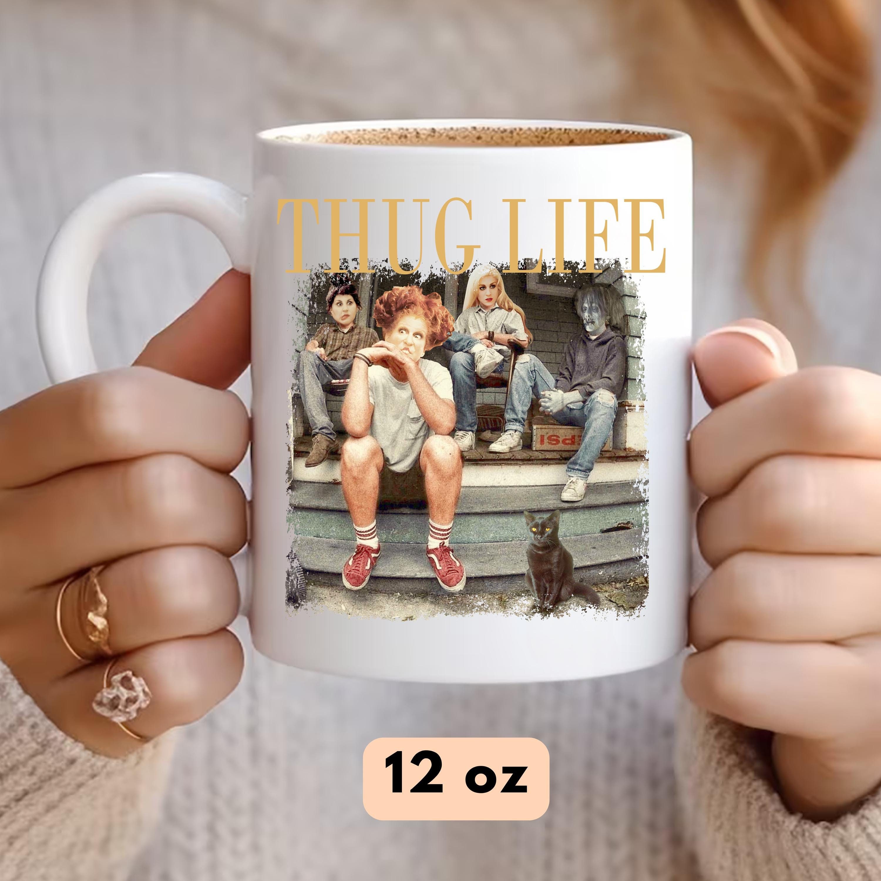 Retro Witches Movie , Thug Life Retro Halloween Character Mug, Bad ...