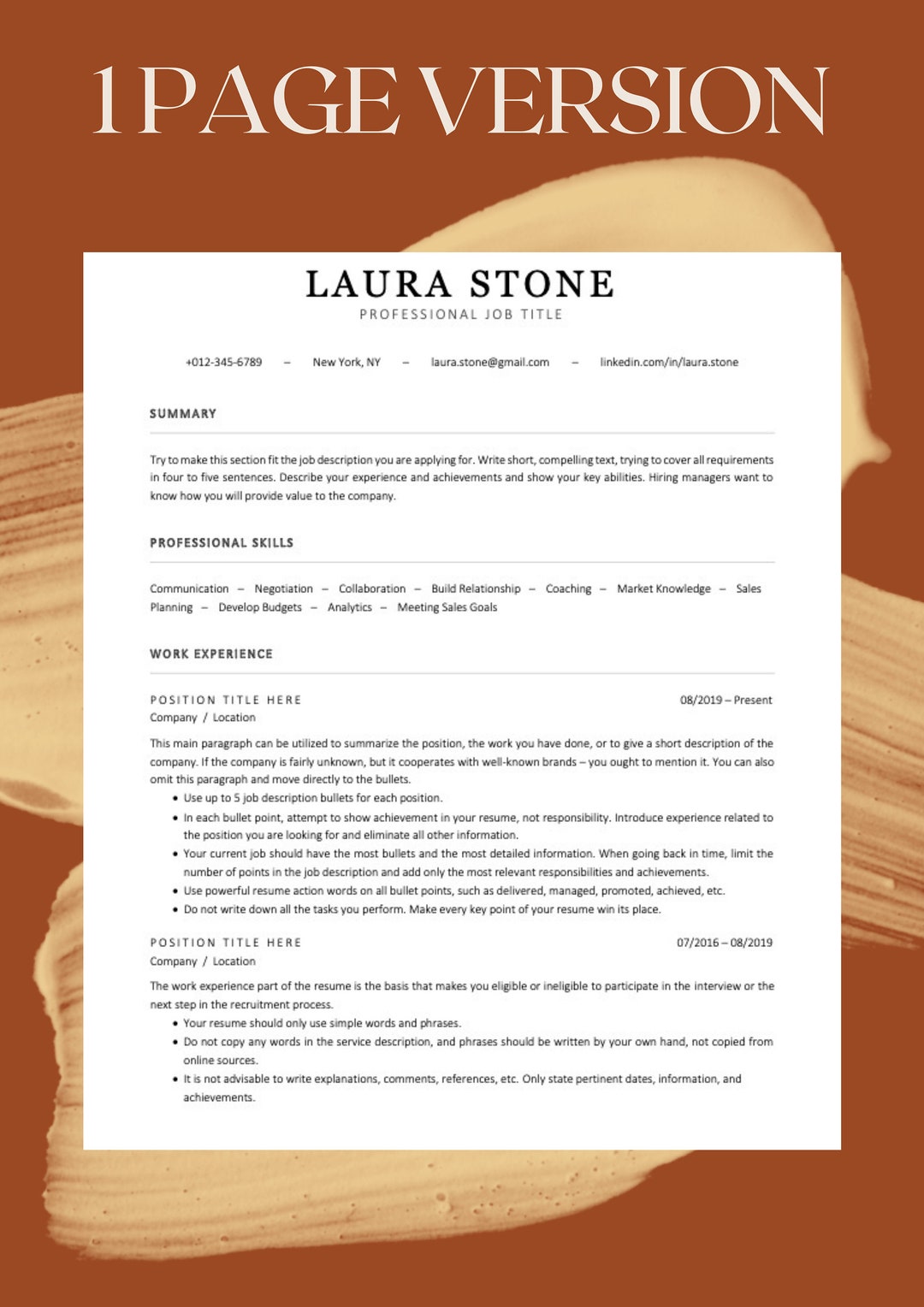 Clean Modern Resume Template 4 Page | CV Template + Cover Letter ...
