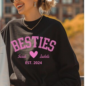 Custom Bestie Sweatshirt, Best Friends Sweatshirt, Eight Billion Hoodie ...