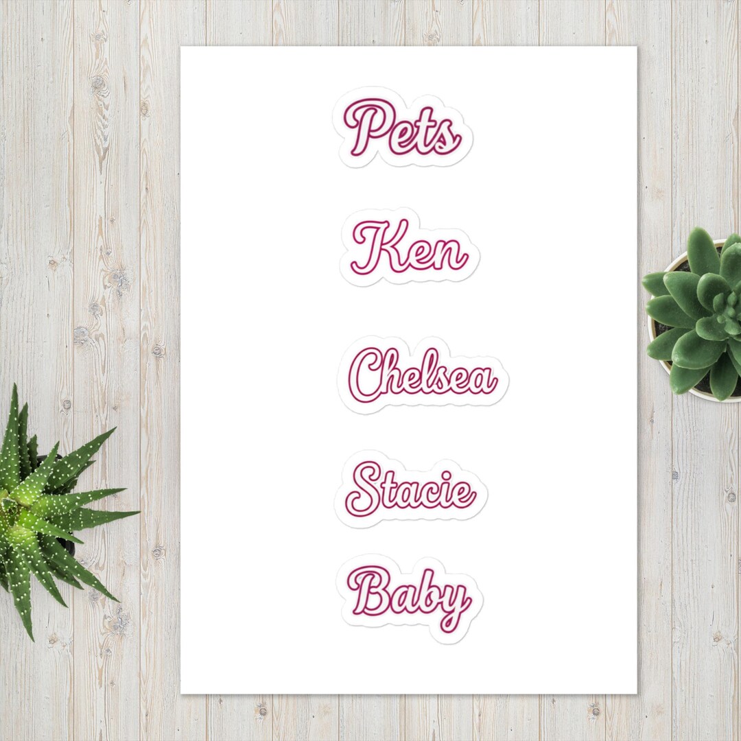 The Best Friends ~ Barbie Sticker Labels (SMALL) for Bins ...