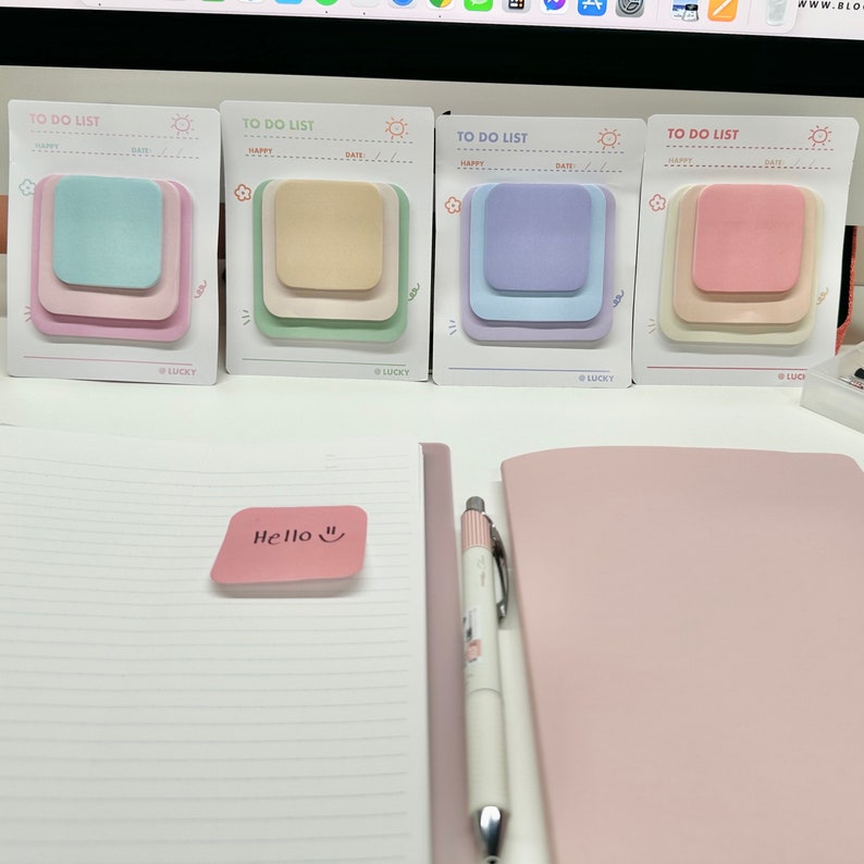 Pastel Sticky Notes | Multi Color Memo Pad | Post-it | Cute ...