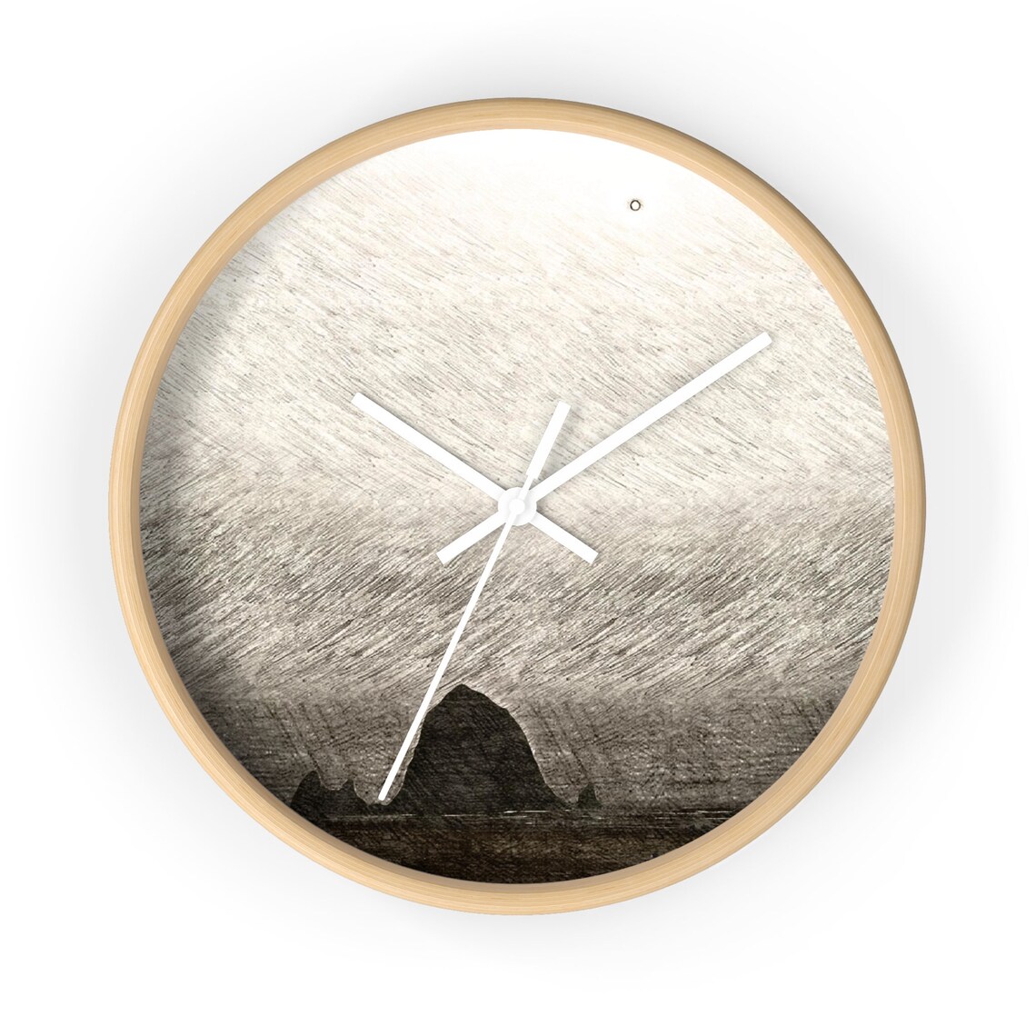 Haystack Rock Wall Clock - Etsy