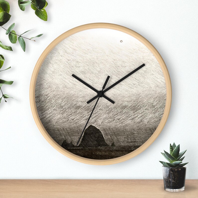 Haystack Rock Wall Clock - Etsy