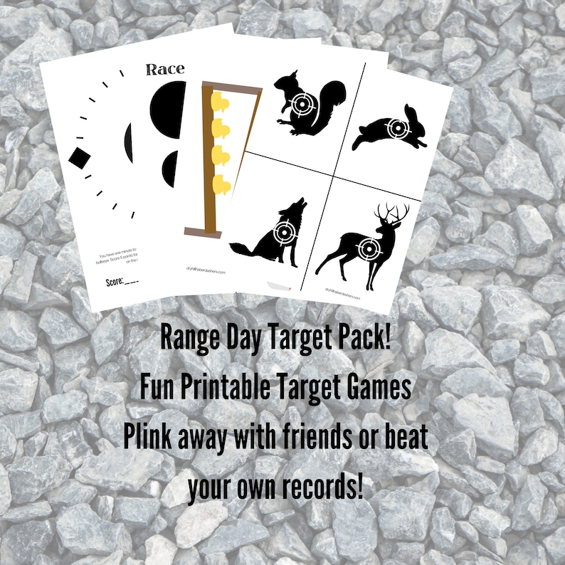 Printable PDF Target Shooting Games! Instant Download Range Day Pack ...