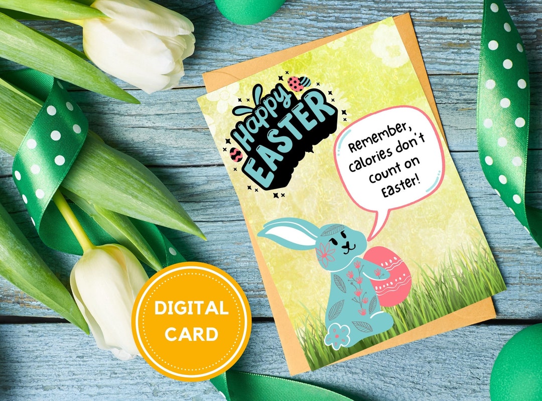 Funny Easter Card Printable, Printable Easter Card for Friends, DIY ...