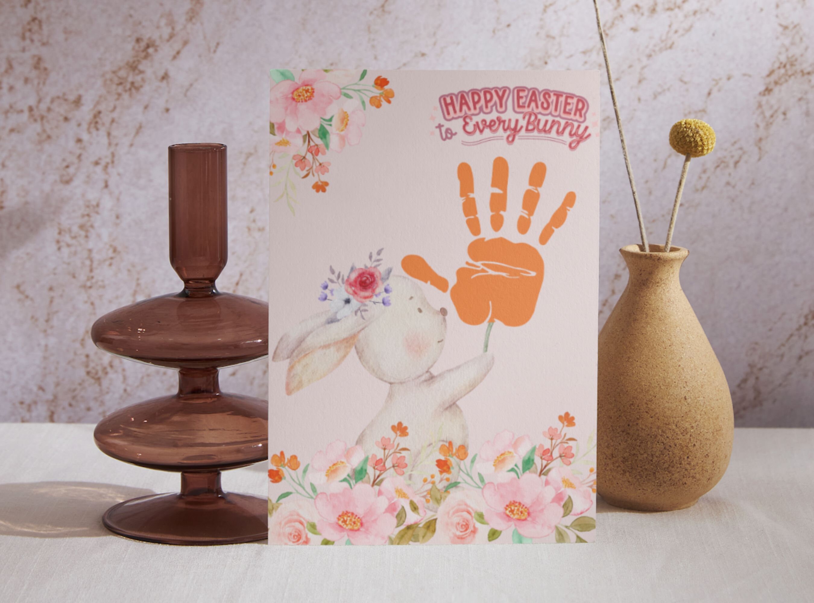 PRINTABLE Easter Bunny Handprint Craft for Kids Cute Easter Handprint ...