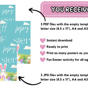 PRINTABLE Hoppy Easter Handprint Craft for Kids Cute Easter Bunny ...