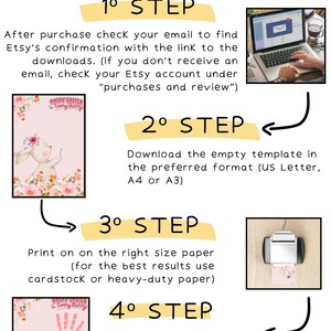 PRINTABLE Easter Bunny Handprint Craft for Kids Cute Easter Handprint ...