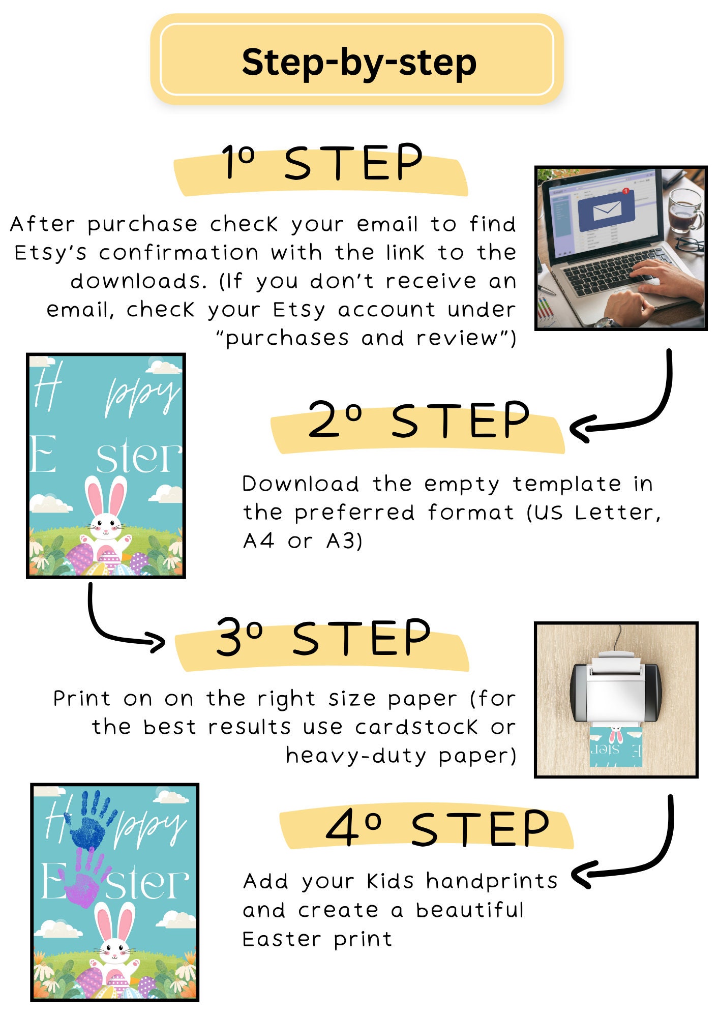 PRINTABLE Hoppy Easter Handprint Craft for Kids Cute Easter Bunny ...