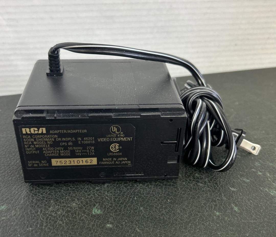 RCA Camcorder Charger Power Supply Adapter CPS 05 Video Camera VHS-C ...