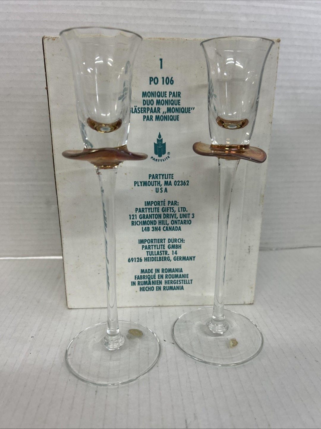Rare Retired Partylite PO106 P0106 Monique Pair Candleholders Pair - Etsy