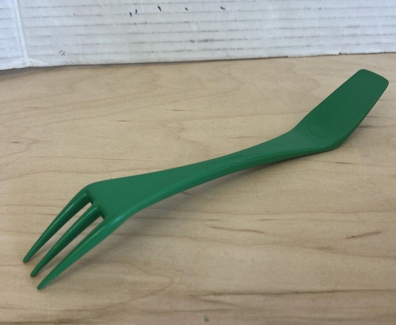 Vintage Tupperware Tuppercraft Tool Fork & Spoon Combo 1487-3 Green ...