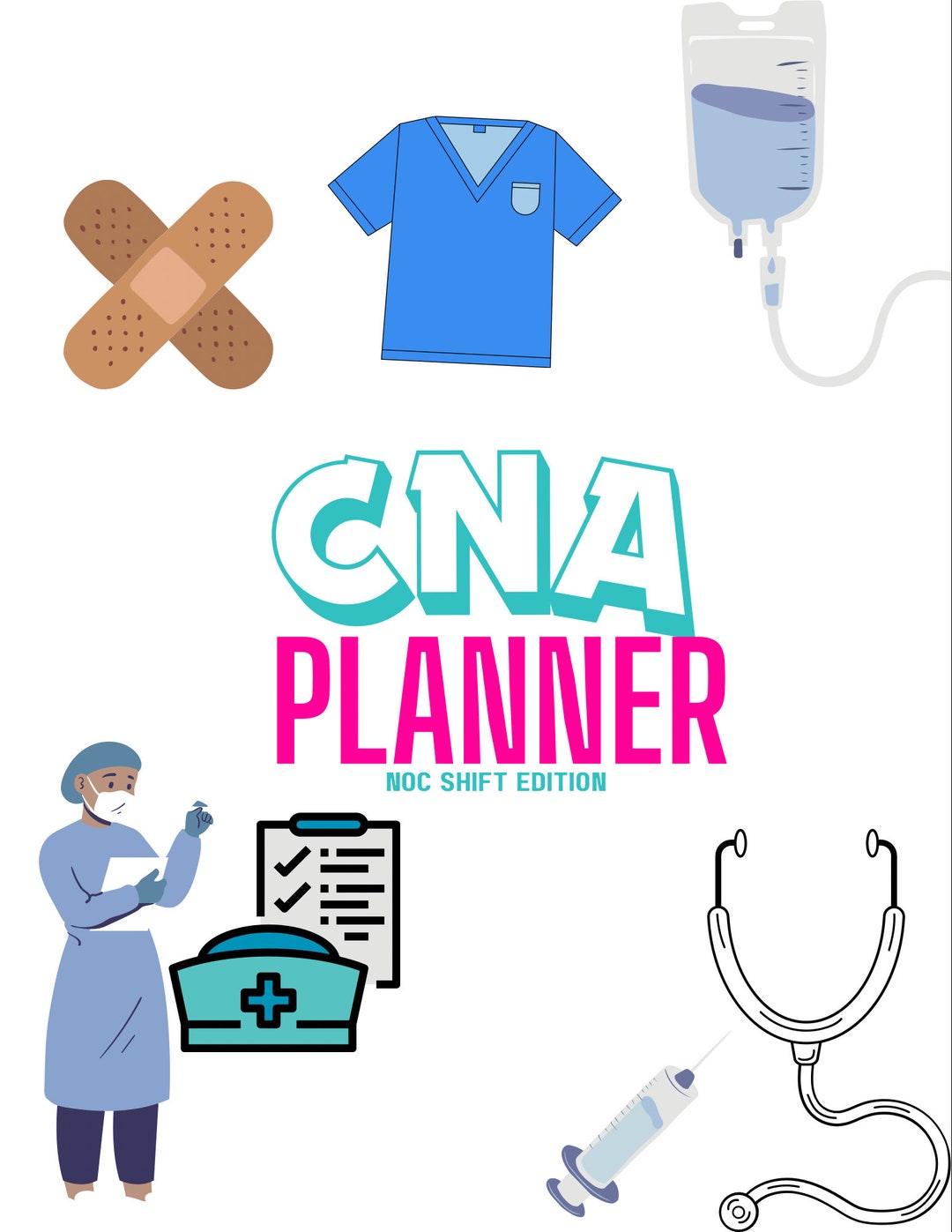 CNA Planner Noc Shift - Etsy