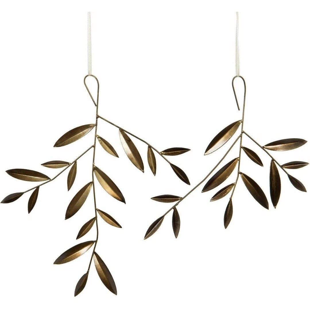 Mistletoe Mistletoe Metal Set of 2 Christmas Shabby Chic Vintage - Etsy