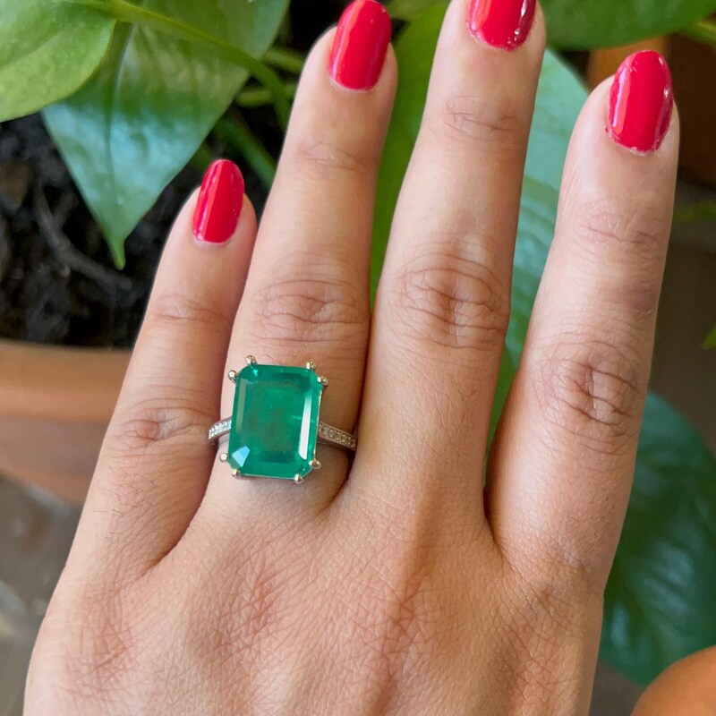 Emerald Green Ring - Etsy