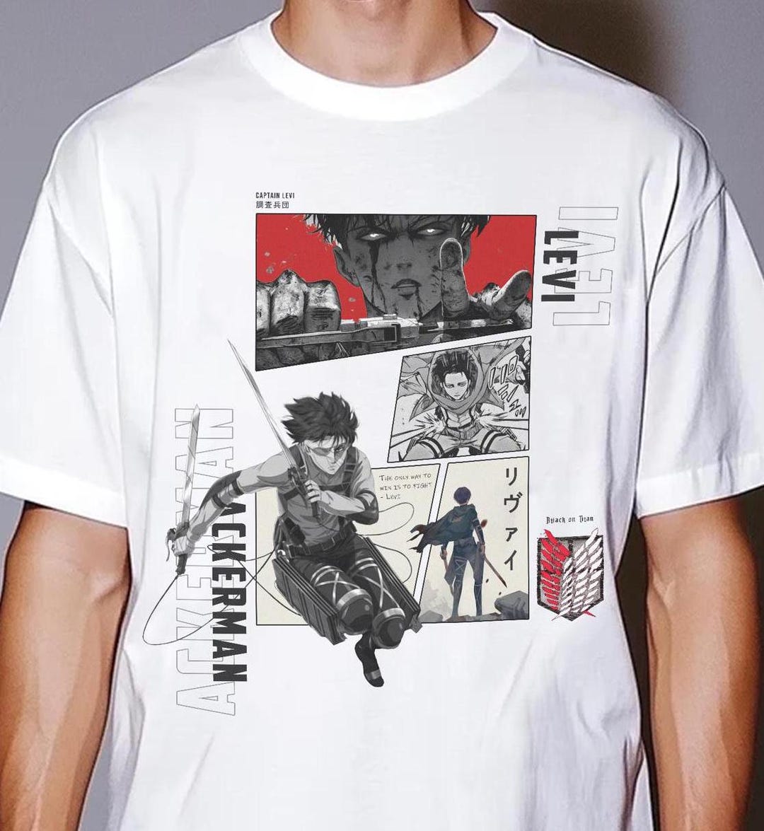 Levi Ackerman, Attack on Titan Inspired Tee - Premium Quality, Anime T ...