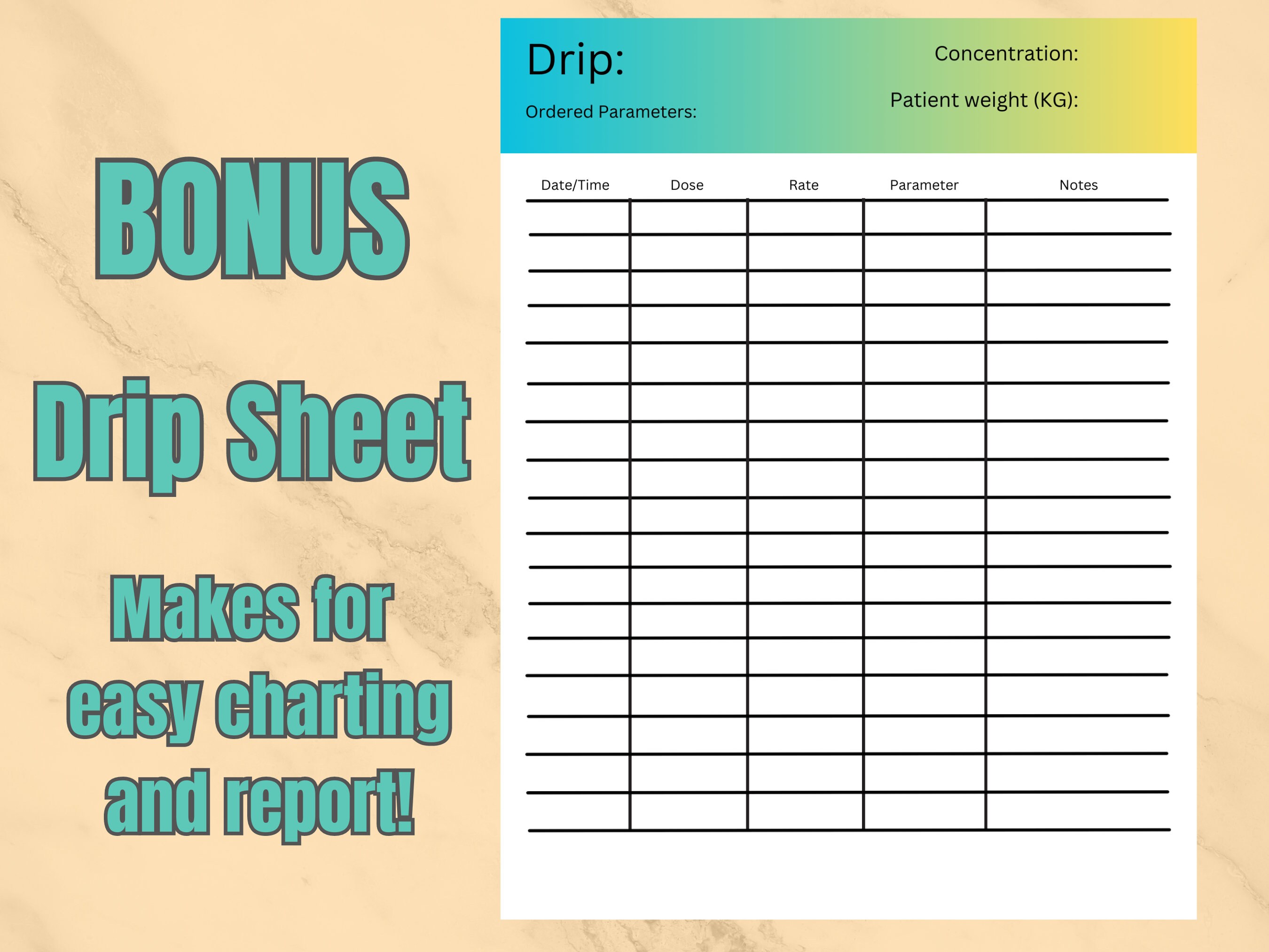 ICU Nurse Report Sheet | RN Shift Report Template | Printable Nursing ...